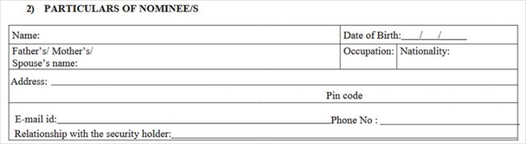 Form No. SH-13 - Nomination Form | SAG RTA