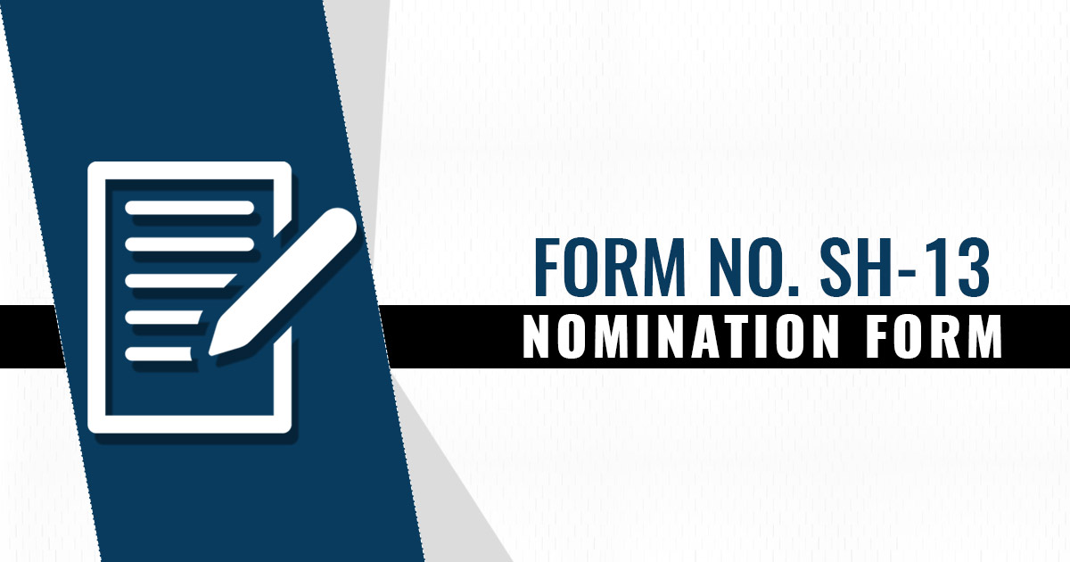 Form No. SH-13 - Nomination Form | SAG RTA