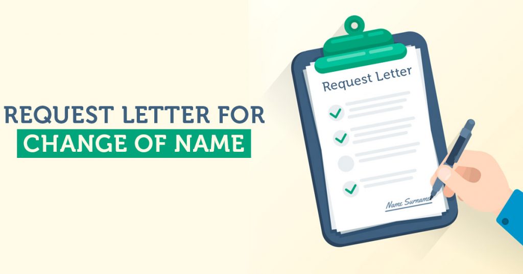 Request Letter for Change of Name | SAG RTA